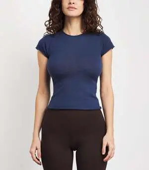 SKIMS Cashmere T-shirt - Blue