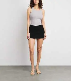 SKIMS Cotton Ribbed Cropped Tank Top - Grey