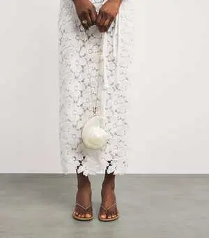 Simkhai Shell Marion Clutch - Ivory