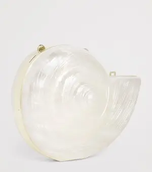 Simkhai Shell Marion Clutch - Ivory