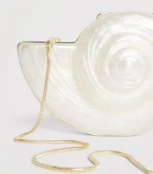 Simkhai Shell Marion Clutch - Ivory