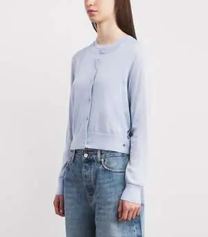 ANINE BING Wool-cashmere Moni Cardigan - Blue