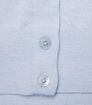 ANINE BING Wool-cashmere Moni Cardigan - Blue
