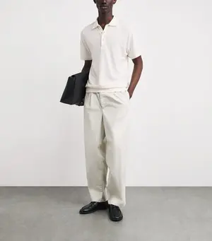 Oliver Peoples Organic Cotton Jacquard Polo Shirt