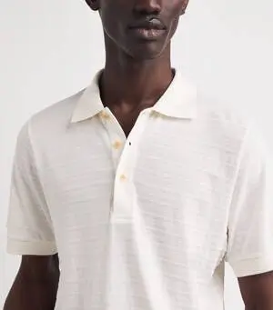Oliver Peoples Organic Cotton Jacquard Polo Shirt