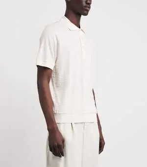 Oliver Peoples Organic Cotton Jacquard Polo Shirt