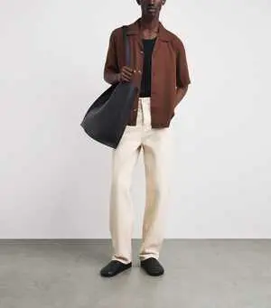 WAX LONDON Camp Collar Curzon Shirt - Brown