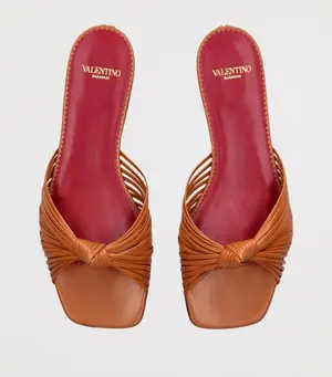 Valentino Garavani Leather Annet Sandals - Brown