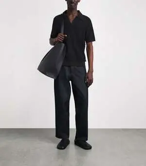 WAX LONDON Cotton-blend Siena Polo Shirt - Black