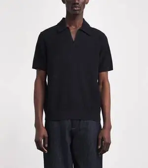 WAX LONDON Cotton-blend Siena Polo Shirt - Black