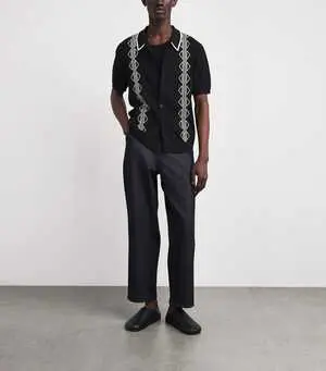 WAX LONDON Cotton-blend Embroidered Tellaro Shirt