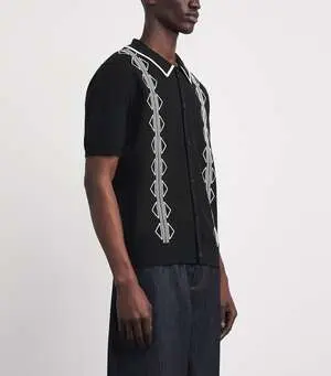 WAX LONDON Cotton-blend Embroidered Tellaro Shirt