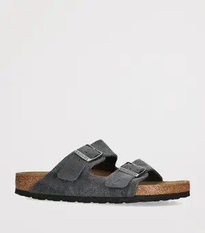 BIRKENSTOCK Suede Arizona Sandals - Grey