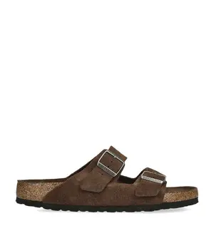 BIRKENSTOCK Arizona Suede Sandals - Brown