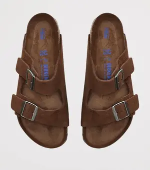 BIRKENSTOCK Arizona Suede Sandals - Brown