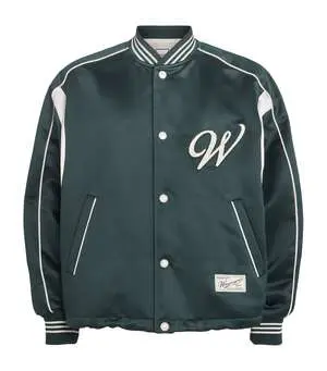 WOOYOUNGMI Logo Appliqué Baseball Jacket - Green
