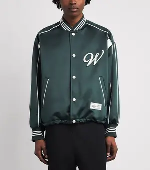 WOOYOUNGMI Logo Appliqué Baseball Jacket - Green