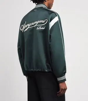 WOOYOUNGMI Logo Appliqué Baseball Jacket - Green
