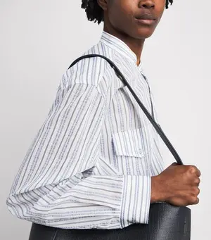 SYSTEM Cotton-blend Seersucker Stripe Shirt
