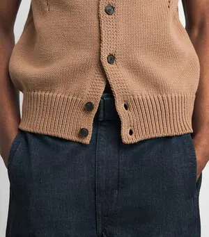 SYSTEM Cotton-blend Collared Cardigan