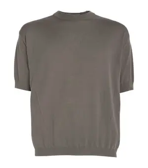 SYSTEM Knitted T-shirt - Grey