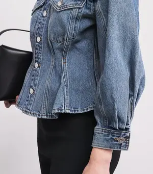 FRAME Nipped Denim Jacket - Blue