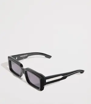 JACQUES MARIE MAGE Acetate Rectangle Quant Sunglasses - Grey