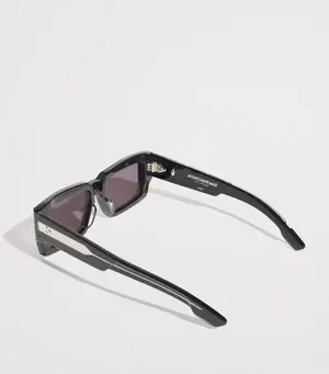 JACQUES MARIE MAGE Acetate Rectangle Quant Sunglasses - Grey