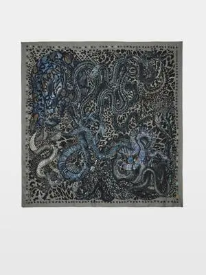Zadig&Voltaire Billie Snakes Scarf - Medium Grey