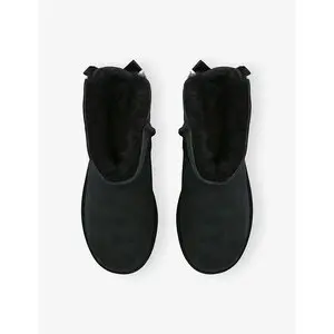 UGG Bailey Bow Ii Suede And Sheepskin Boots
