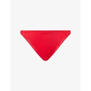 AWAY THAT DAY Maui High-rise Bikini Bottom - Red