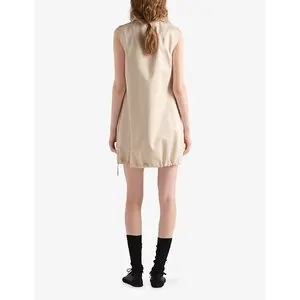 Prada Triangle-logo Sleeveless Mini Dress