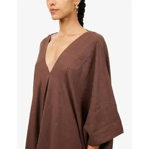 Second Summer Savanna Linen-blend Kaftan