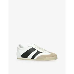 COLLEGIUM Pillar Pista Leather And Suede Trainers - White/blk