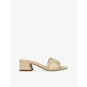 Sam Edelman Waylon Woven Heeled Mules - Beige