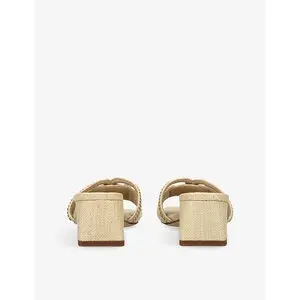 Sam Edelman Waylon Woven Heeled Mules - Beige