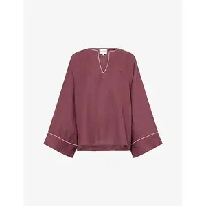 Second Summer Zahara Embroidery Linen Top