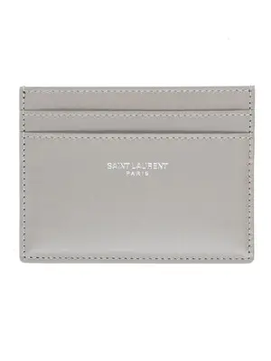 Saint Laurent Logo Card Holder - Grey