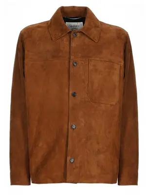 Saint Laurent Overshirt In Suede