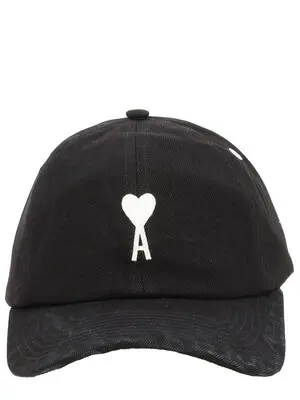 Ami Baseball Cap With Logo - Black