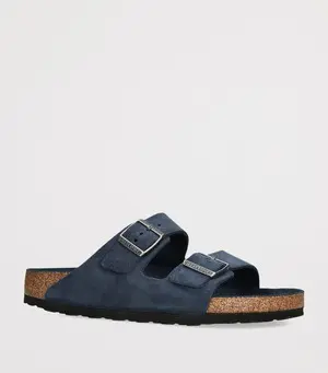 BIRKENSTOCK Suede Arizona Sandals - Navy