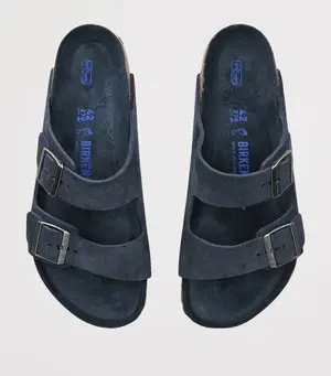BIRKENSTOCK Suede Arizona Sandals - Navy