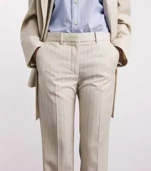 Acne Studios Wool Pinstripe Straight Trousers