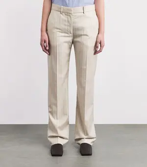Acne Studios Wool Pinstripe Straight Trousers