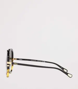 Chloé Ch0105s Rectangle Sunglasses - Black