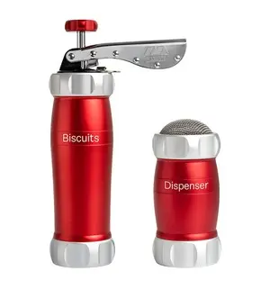 MARCATO Aluminium Cookie Press And Dispenser Set - Red