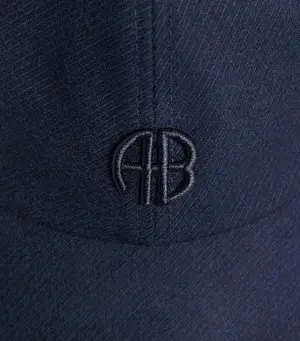 ANINE BING Embroidered Jeremy Baseball Cap - Navy