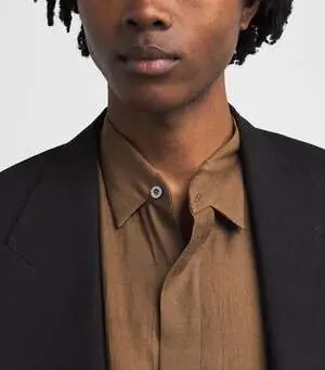SYSTEM Hidden Button Shirt