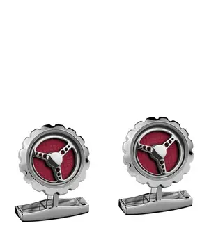 Chopard Racing Steering Wheel Cufflinks - Silver
