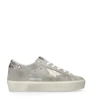 GOLDEN GOOSE Hi Star Suede Sneakers With Glitter Detail